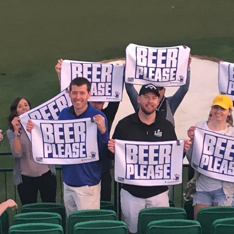 Beer Please Golf Towel Waste Management Open