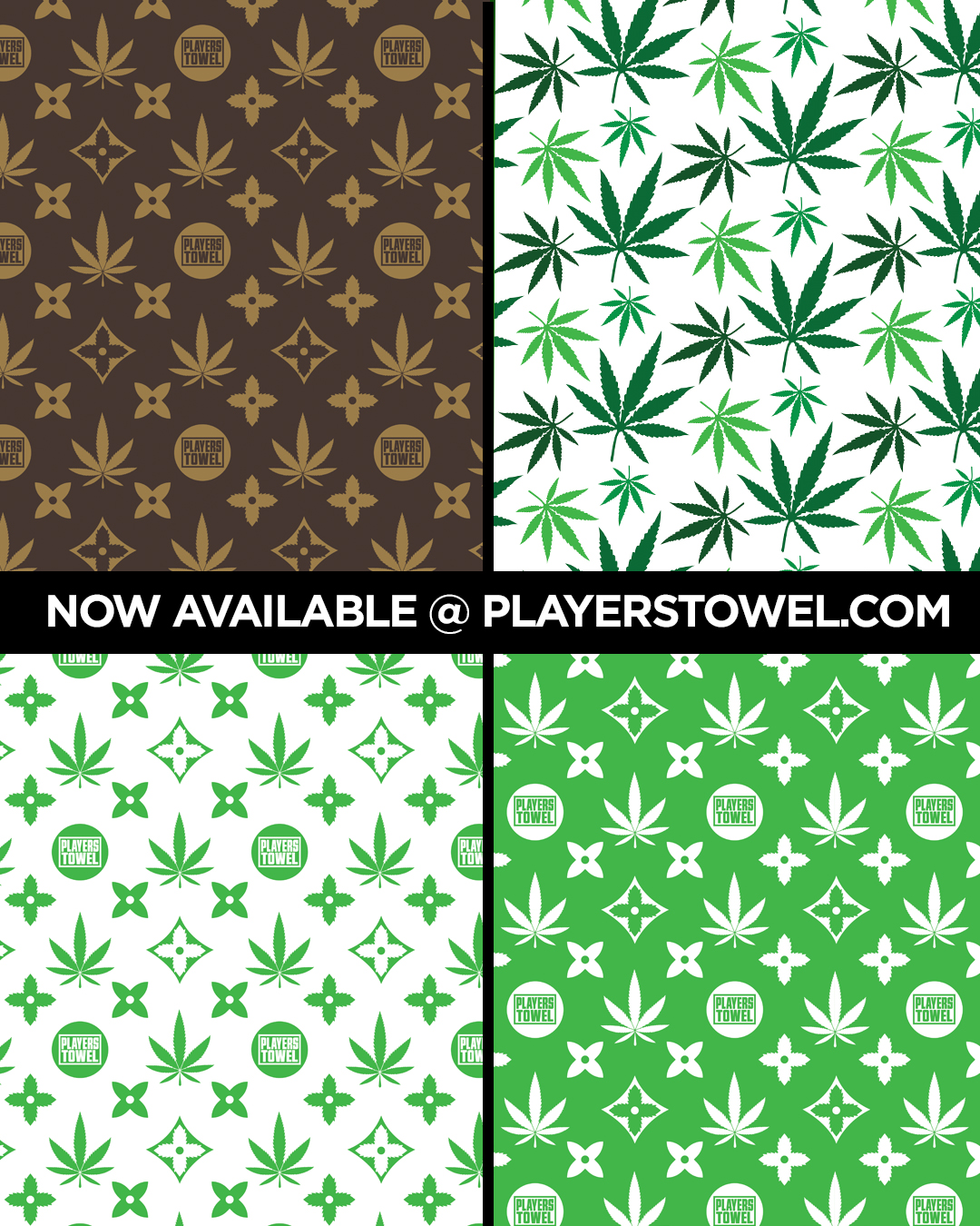 420 Uncle Louie's Weed Pattern Golf Towel