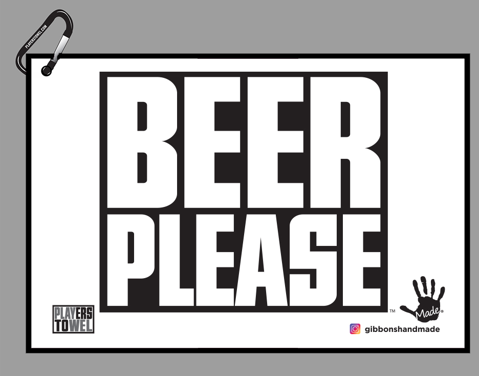 Beer Please Golf Towel Waste Management Open